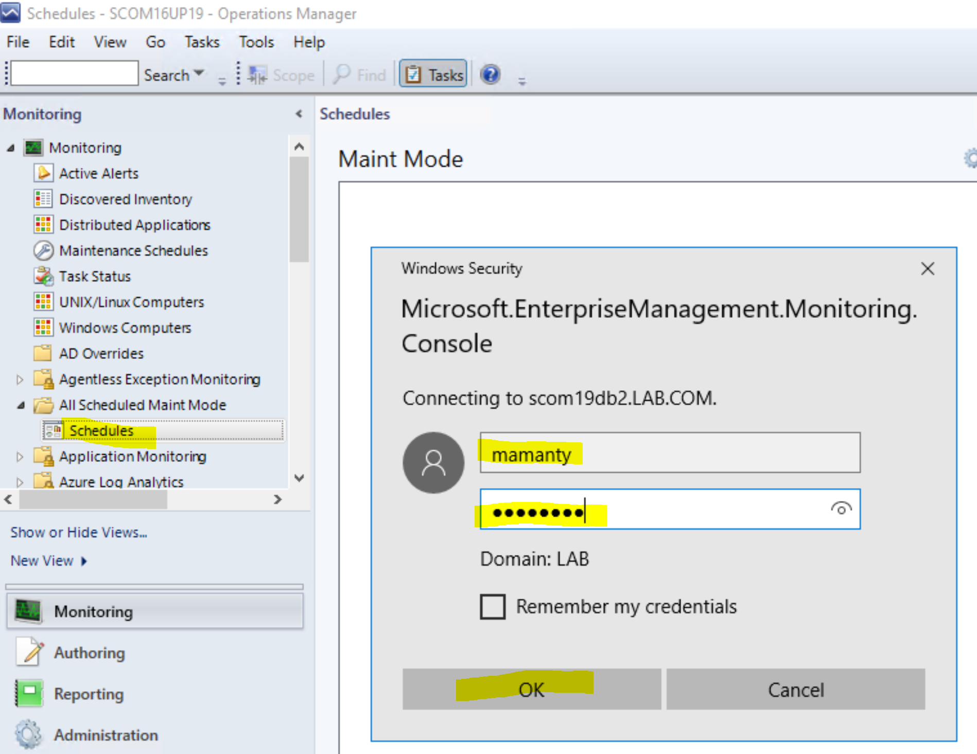 SCOM Maintenance Mode Schedule listing – Mark Manty Blog
